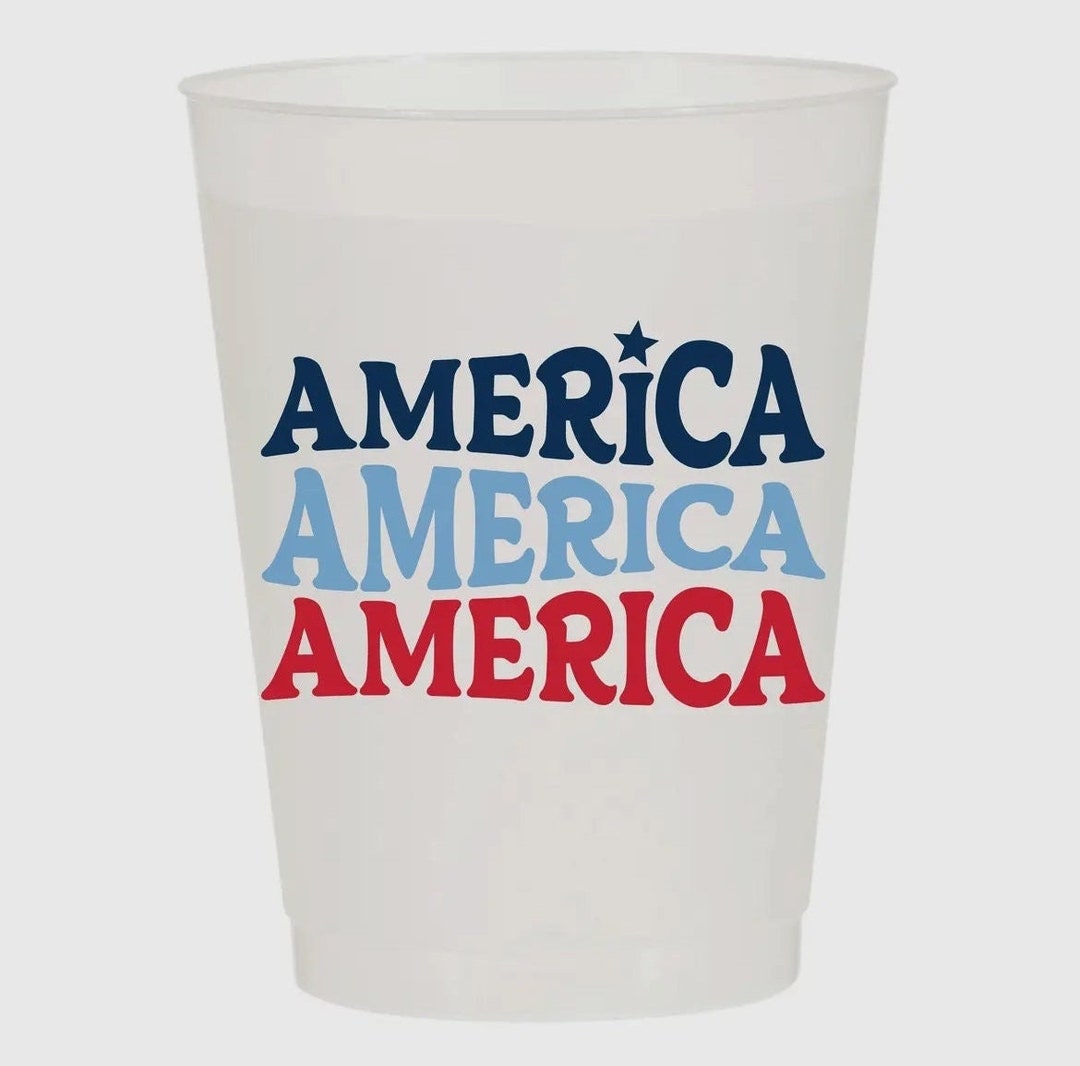Fourth of July Cups/america Cups/party Drink Ware/independence Day ...