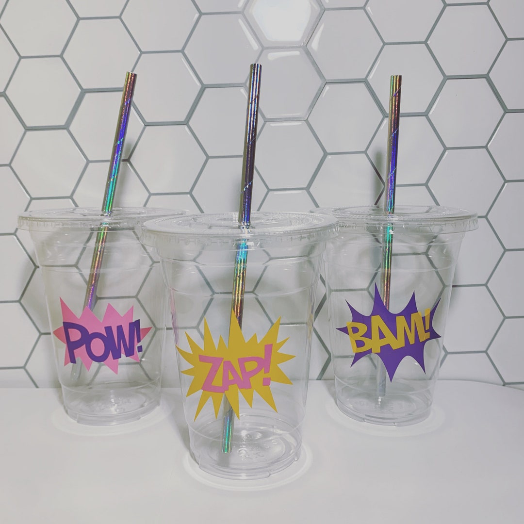 Superhero Party Cups/ Super Hero Birthday Theme/ Superheroes Party ...