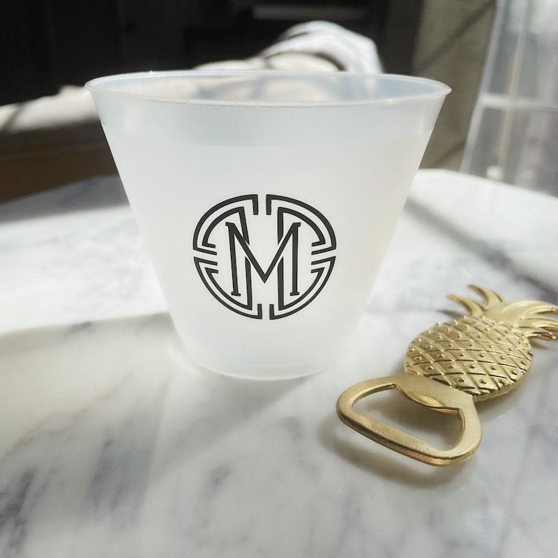 Monogram Cups - Etsy