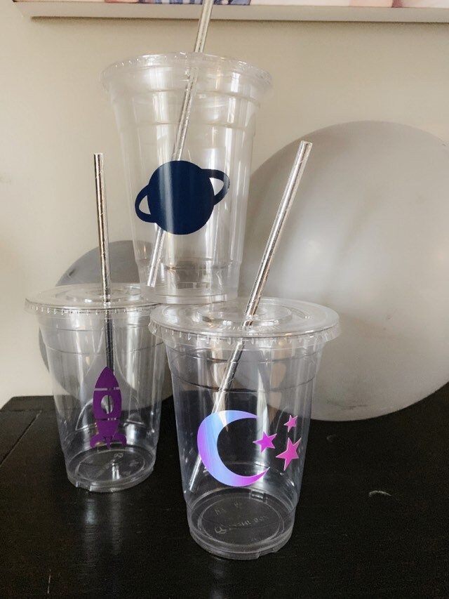 Space Party Cups/ Outer Space Birthday Theme/ Rocket Party | Etsy