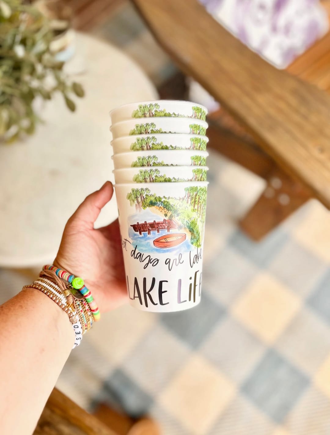 Lake Life Cups/lakaholic Reusable Cups/ Set of 6 Cups/ Boat Drinks ...