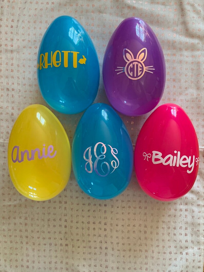 Personalized Easter Eggs/ Jumbo Easter Eggs/ Plastic Eggs/ - Etsy