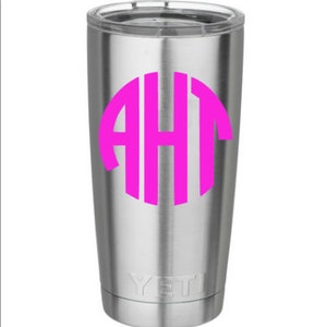 Yeti Name Monogram Decal for Rambler Tumblers DIY - Etsy