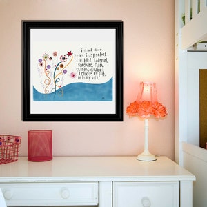 Inspirational Quote Canvas Art: Teen Room Decor, Flower Artwork - Etsy