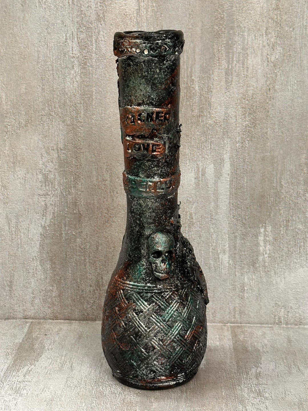 Steampunk Vase | Upcycled Flower Vase | Altered Art / Mixed Media - Etsy