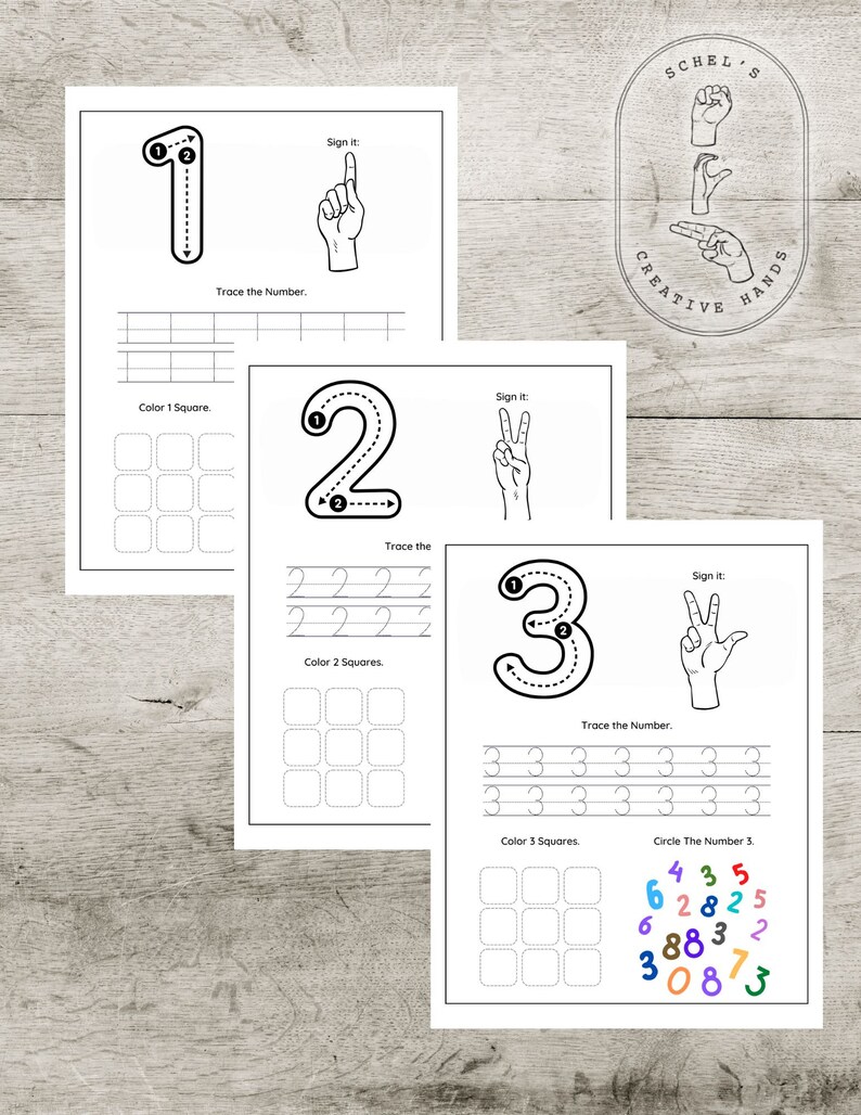 ASL Alphabet Numbers Tracing, Handwriting Chart, Letter Tracing ...