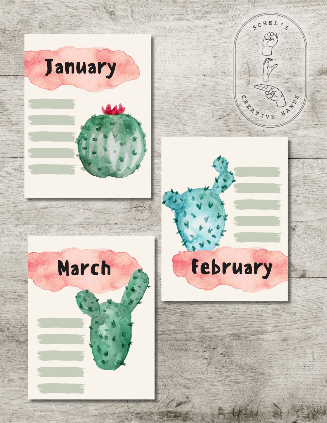 Cactus Birthday Display, Birthday Chart, Plants, Cactus Themed ...