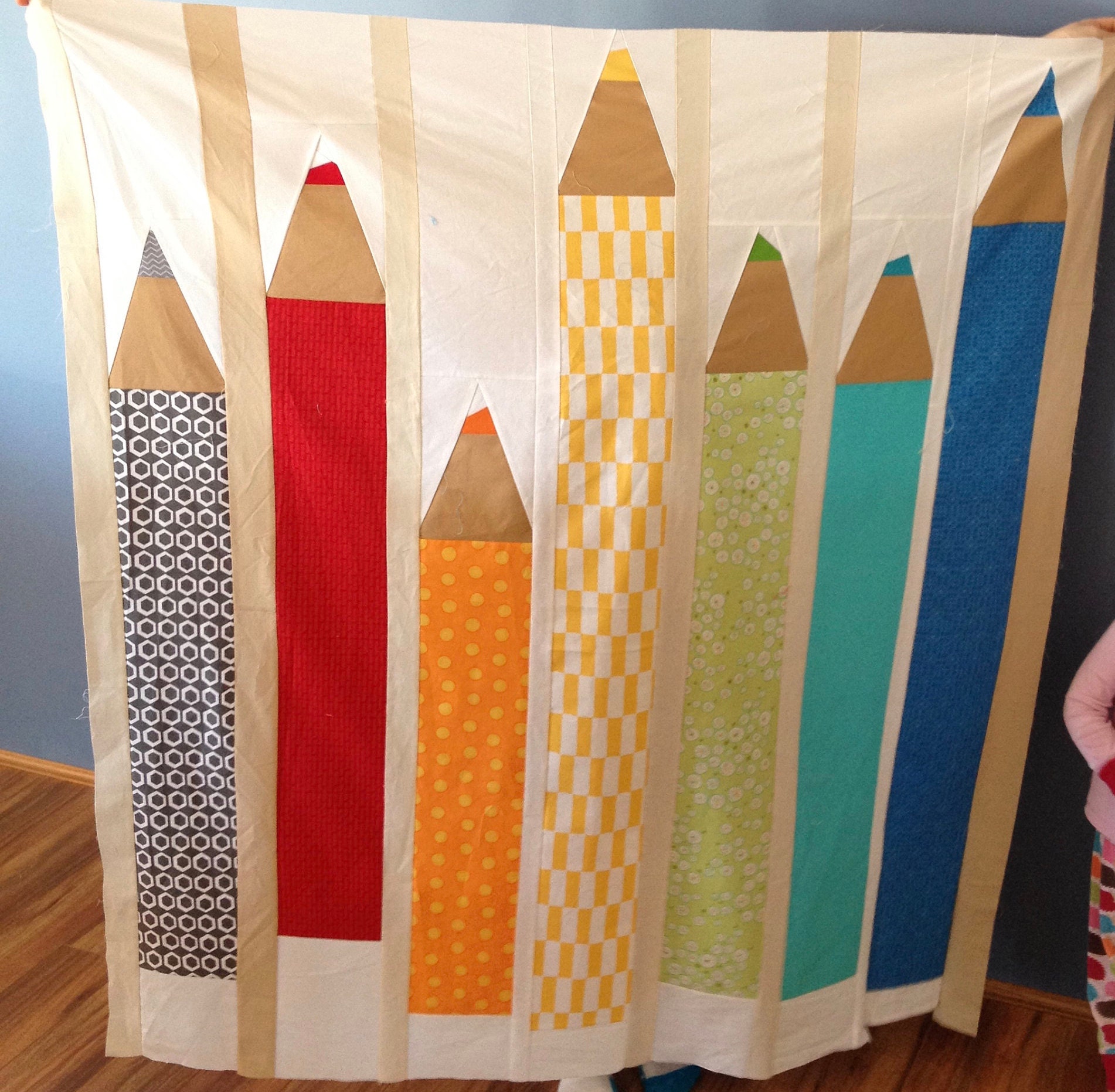 Colouring Time Pencil Quilt PDF Pattern - Etsy