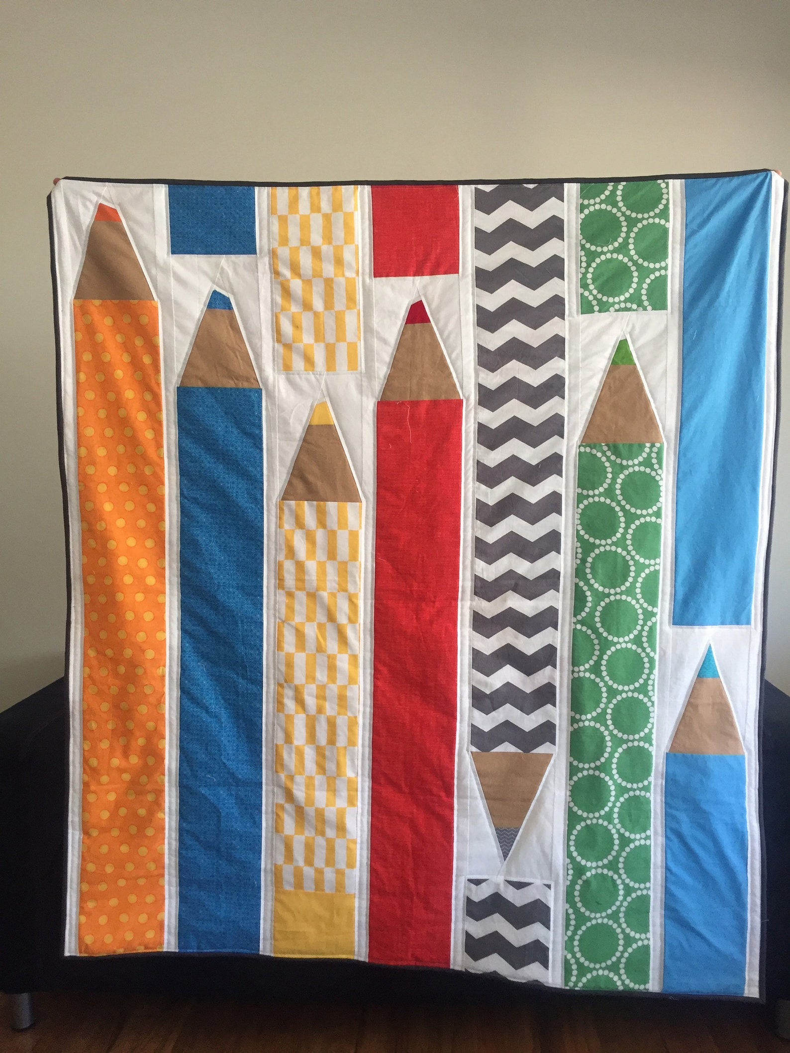 Colouring Time Pencil Quilt PDF Pattern - Etsy