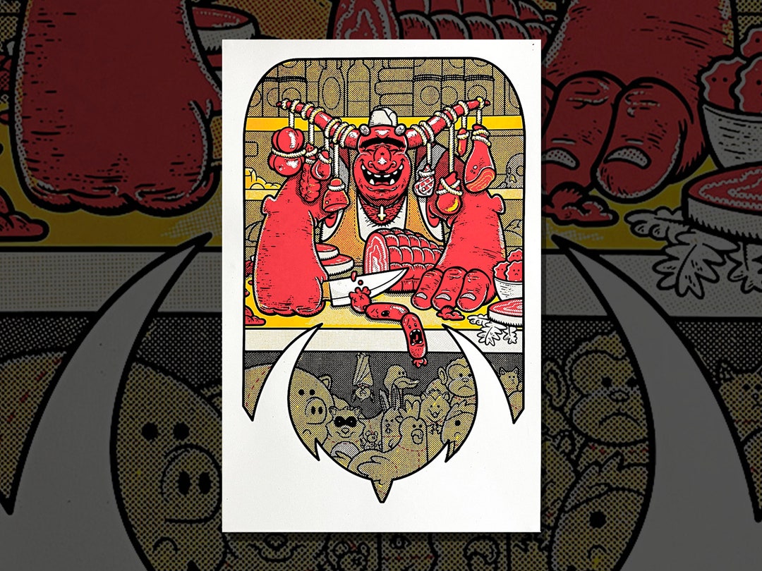 Devil Butcher Screenprint 11x17 Handmade Screen Printed Poster ...
