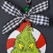 Hand-painted Grumpy Grinch Peppermint Round Ornament - Etsy