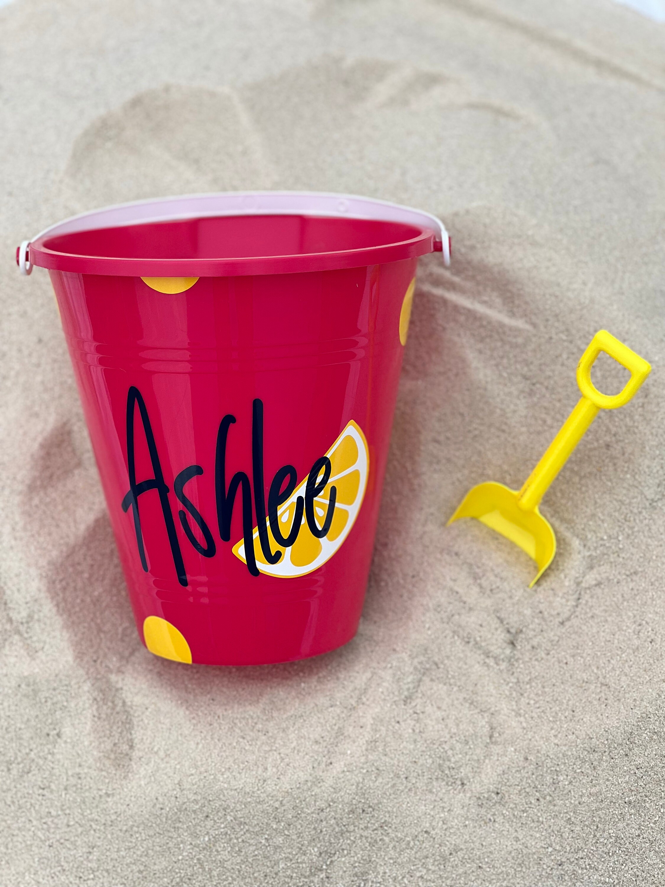 Personalized Lemon Sand Pail - Etsy