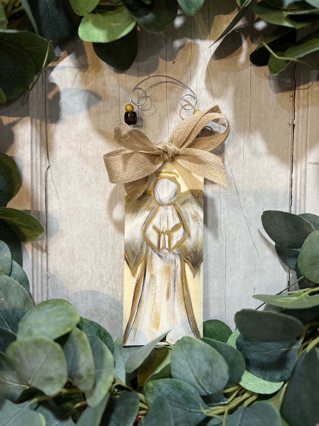 Hand-painted Praying Angel Ornament - Etsy