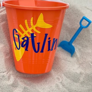 Personalized Fishbone Sand Pail - Etsy