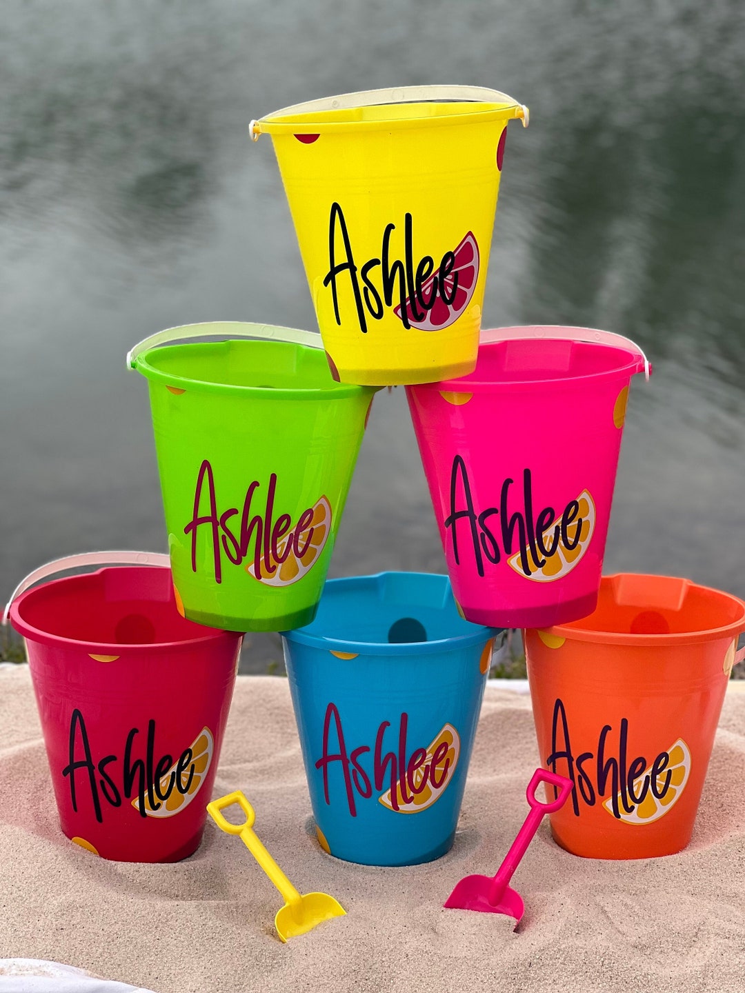 Personalized Lemon Sand Pail - Etsy