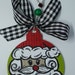 Hand-painted Santa Face Round Ornament - Etsy
