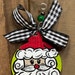 Hand-painted Santa Face Round Ornament - Etsy
