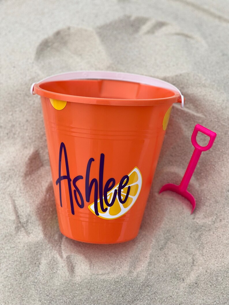 Personalized Lemon Sand Pail - Etsy