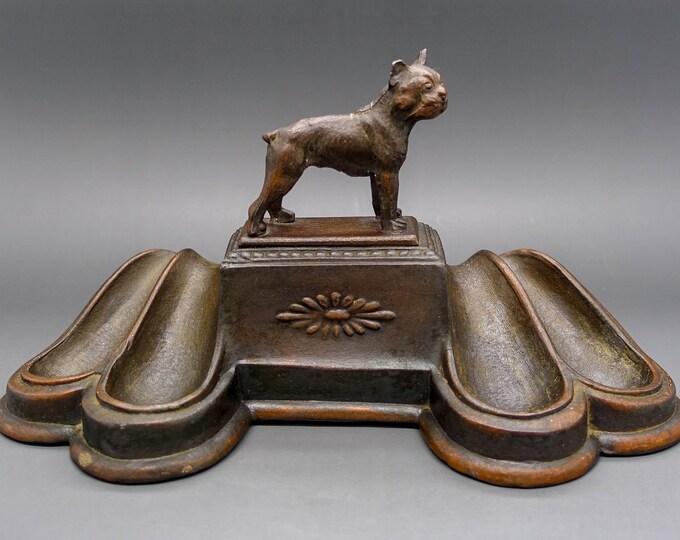 Antique Ronson Four Place Bronzed Copper Clad Pot Metal Pipe Holder ...