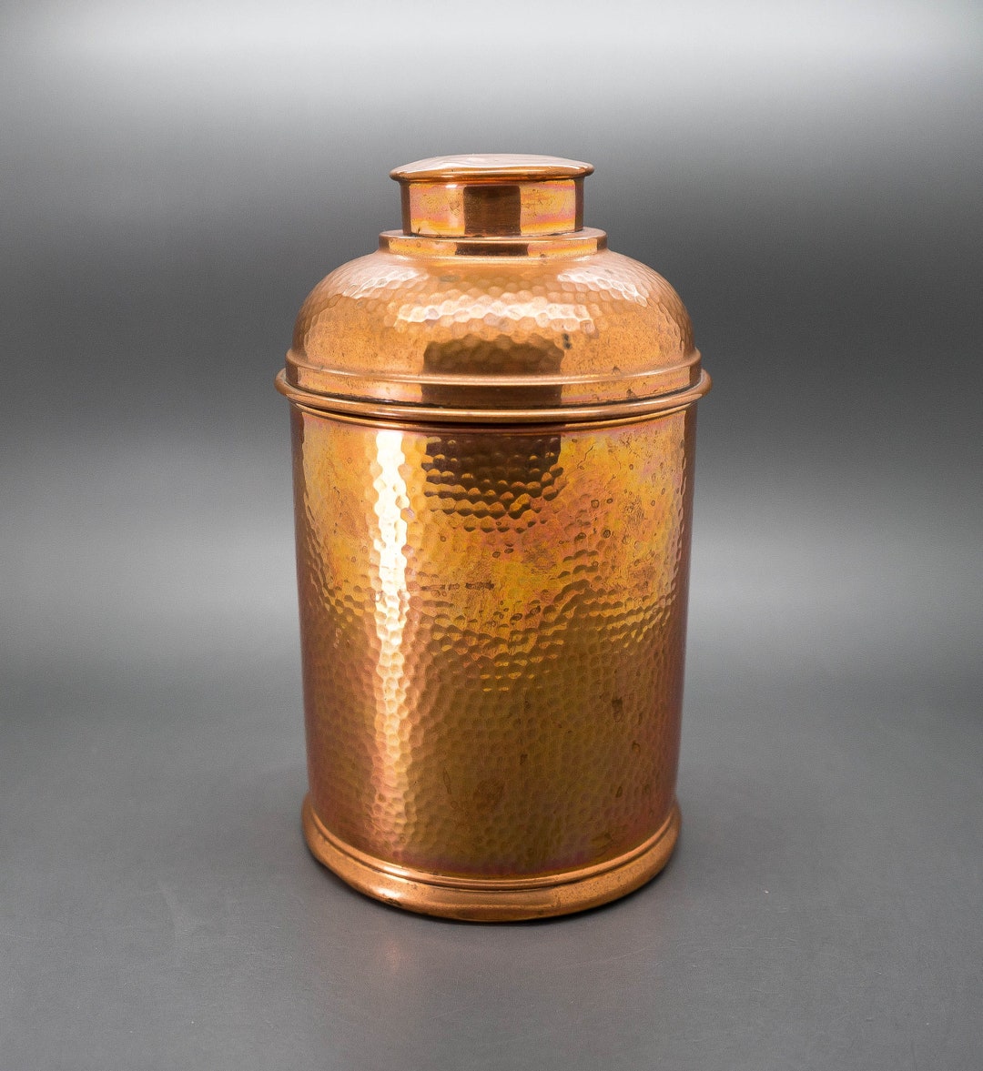 Antique Hammered Copper Rumidor Tobacco / Cigar Humidor Tin – Beautiful ...
