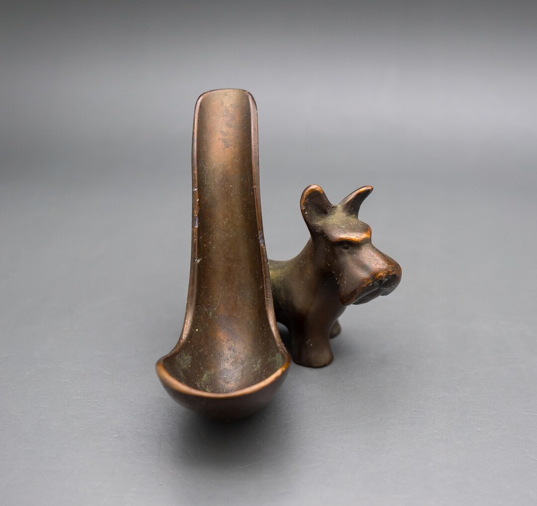 Antique Copper/bronze Scottie Dog - Pipe Stand / Rest / Holder ...