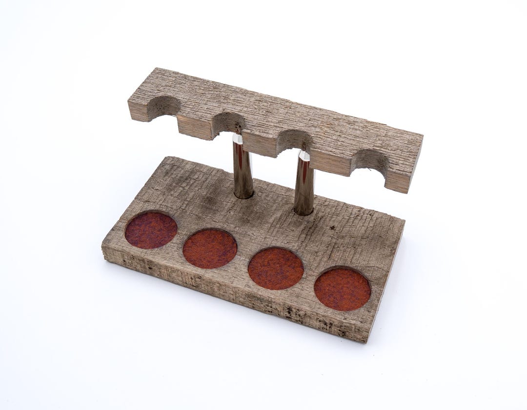 Custom Crafted 4-place Bullet Style Rustic Pipe Holder / Stand / Rest ...