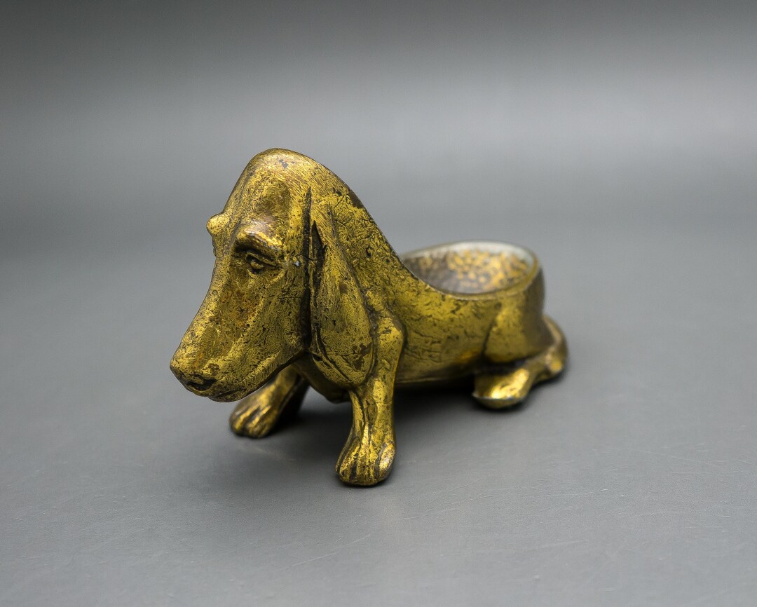 Ronson AMW (art Metal Works) 1930's Design Brass Basset Hound Dog Solid ...
