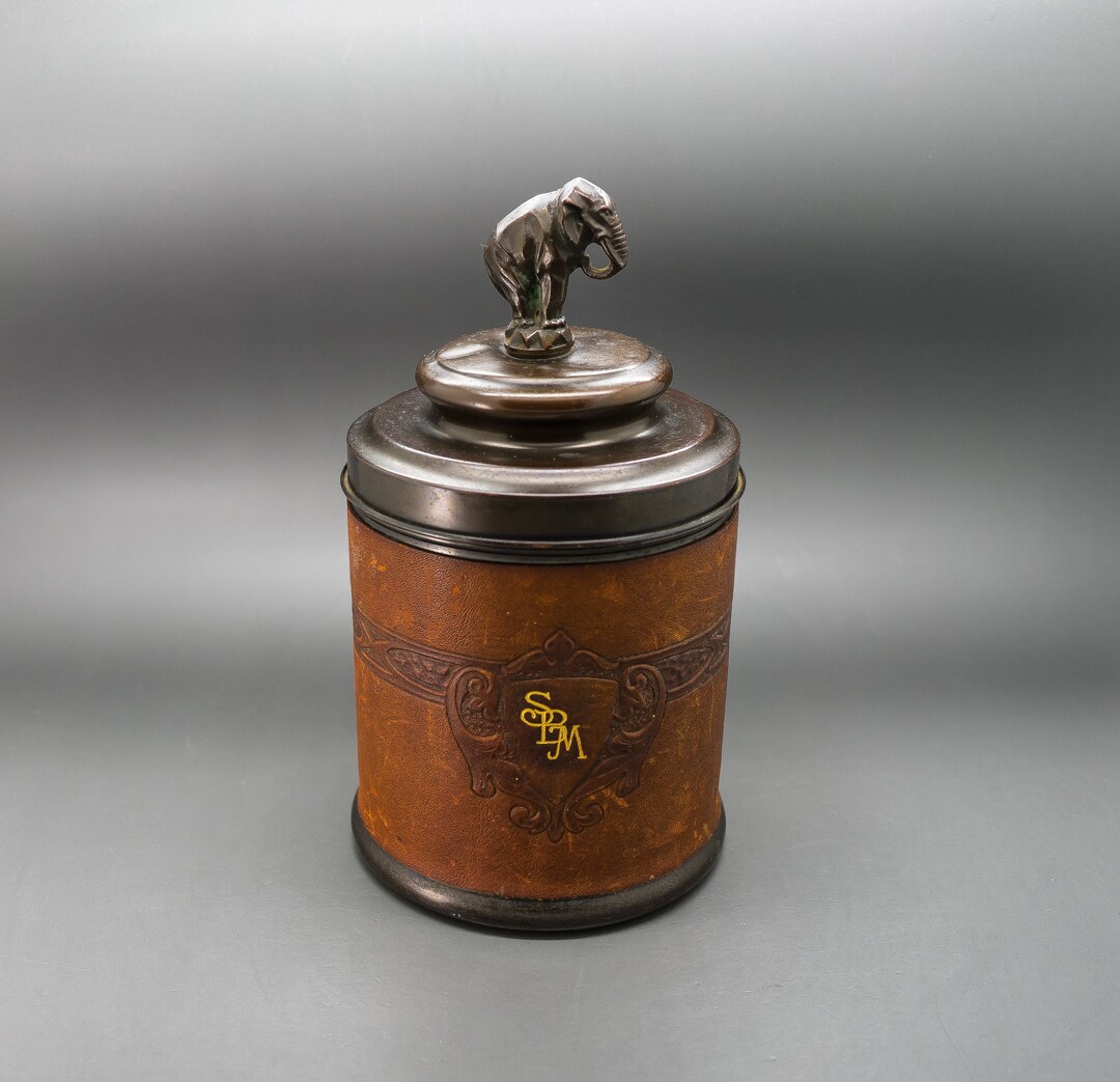 1920s-1930s Antique Chase Metal Brown & Bigelow Elephant Topper Brass ...