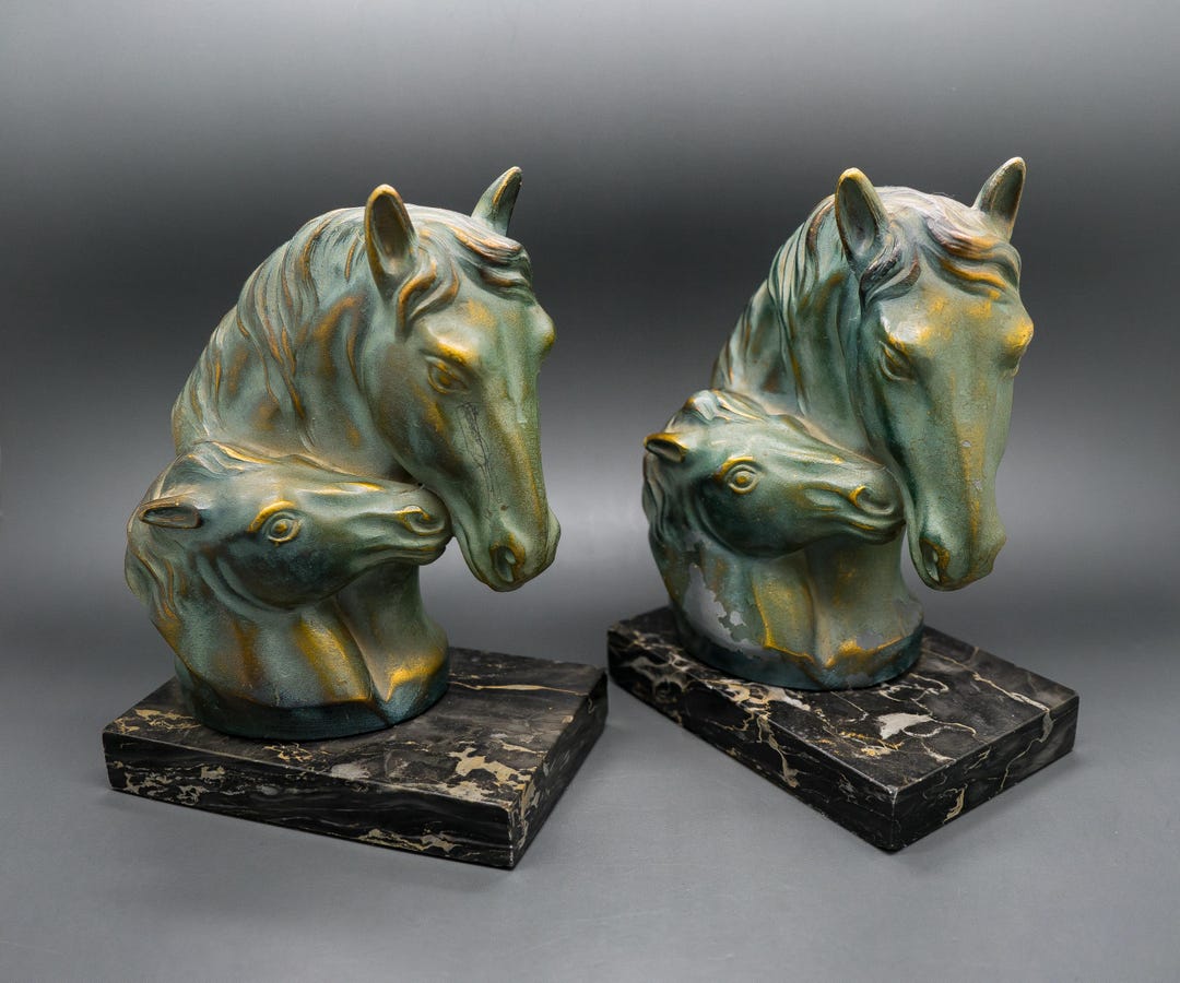 Antique JB Hirsch Deco Style Early-century Hose and Calf Bookends ...