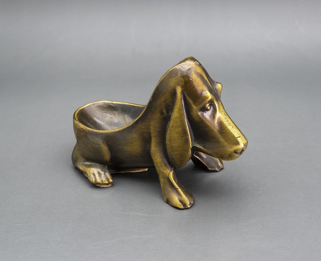 Ronson AMW art Metal Works 1930's Design Brass Basset Hound Dog Pipe ...