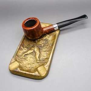 Vintage Early to Mid-century WWII (1939-1945) Cast Brass Ashtray With ...