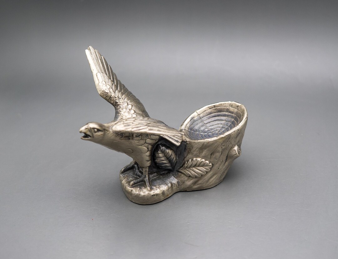 Vintage 1950’s Japan Silver Tone Copper - Eagle / Stump – Single Pipe ...