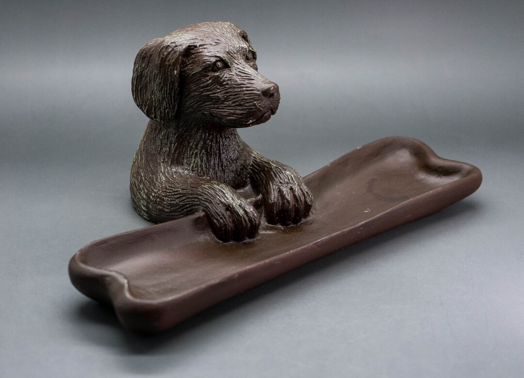 Large Labrador Dog Pen or Trinket Tray Estate Piece Cigar / Pipe Stand ...