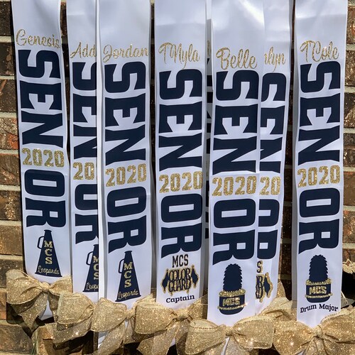 SENIOR Sash Bow Combo Any Color - Etsy