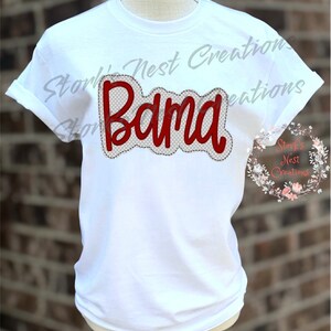 ALABAMA or BAMA Faux Appliqué Shirt and Sweatshirt / College Football ...