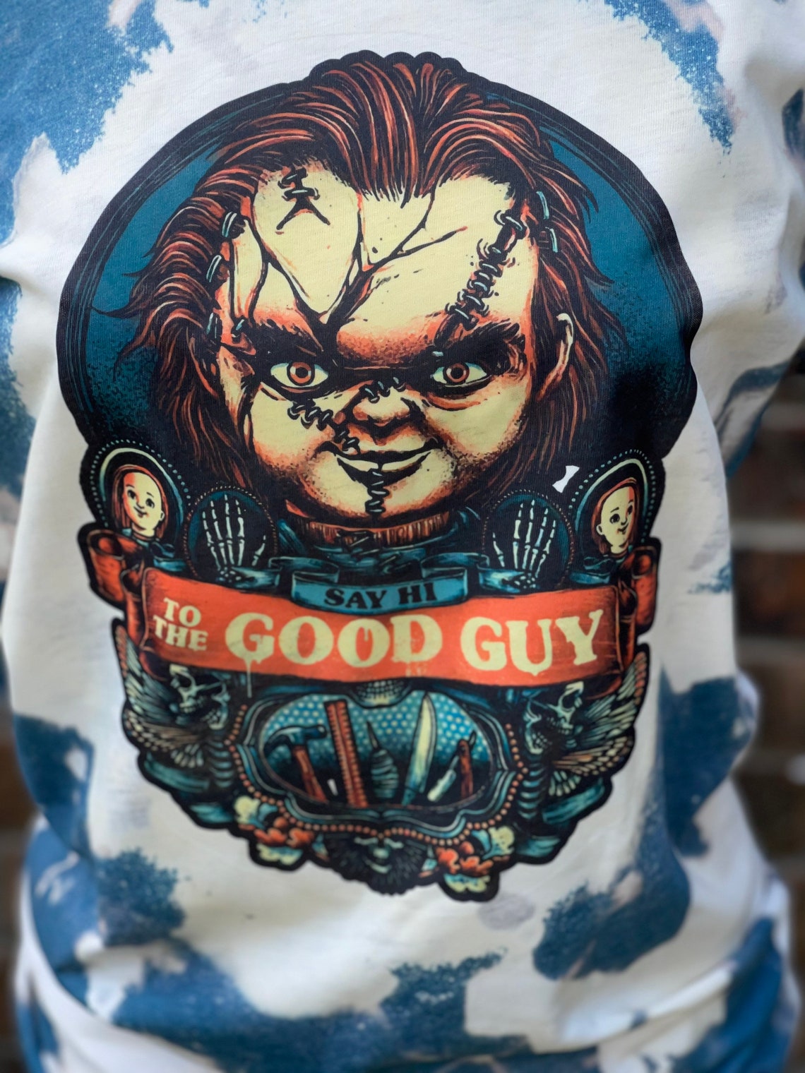 CHUCKY Bleached Shirt / Childs Play / HALLOWEEN Bleached - Etsy