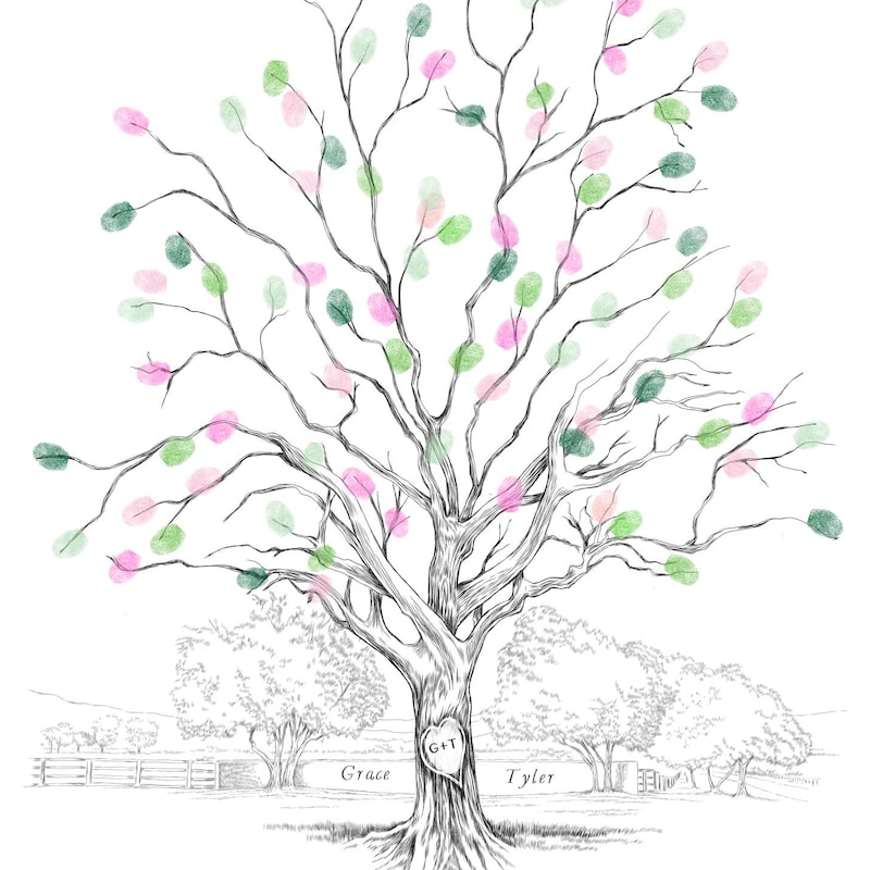 Wedding Thumbprint Tree - Etsy