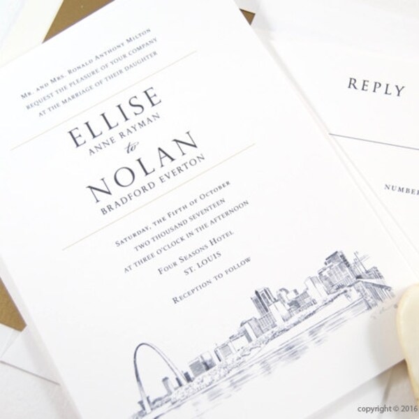 St. Louis Skyline Invitation - Etsy