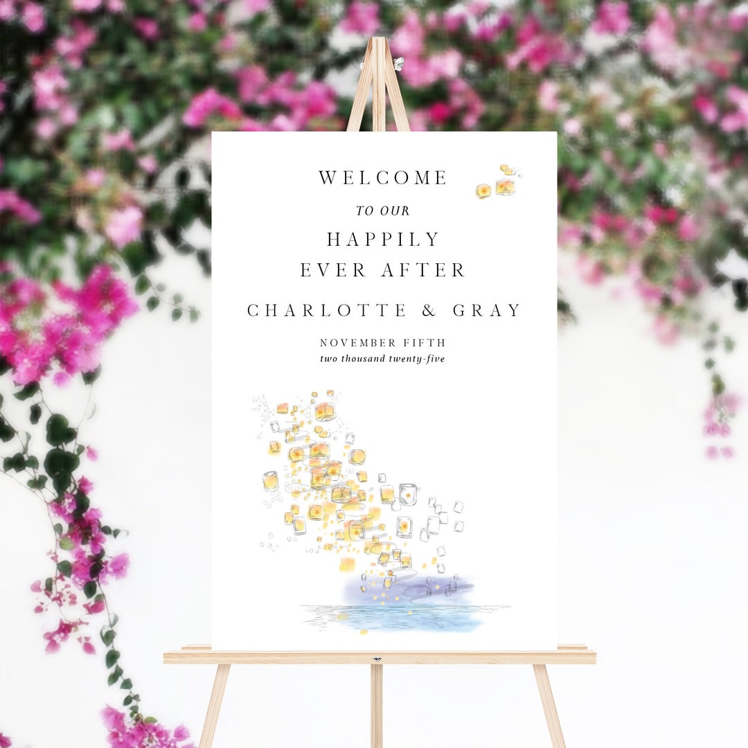 Welcome Wedding Sign Tangled Themed Wedding, Rapunzel Welcome Wedding ...