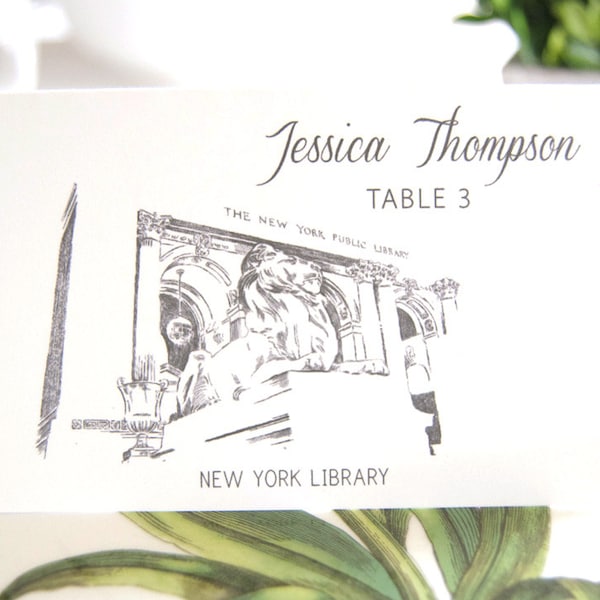 Library Card Place Cards - Etsy