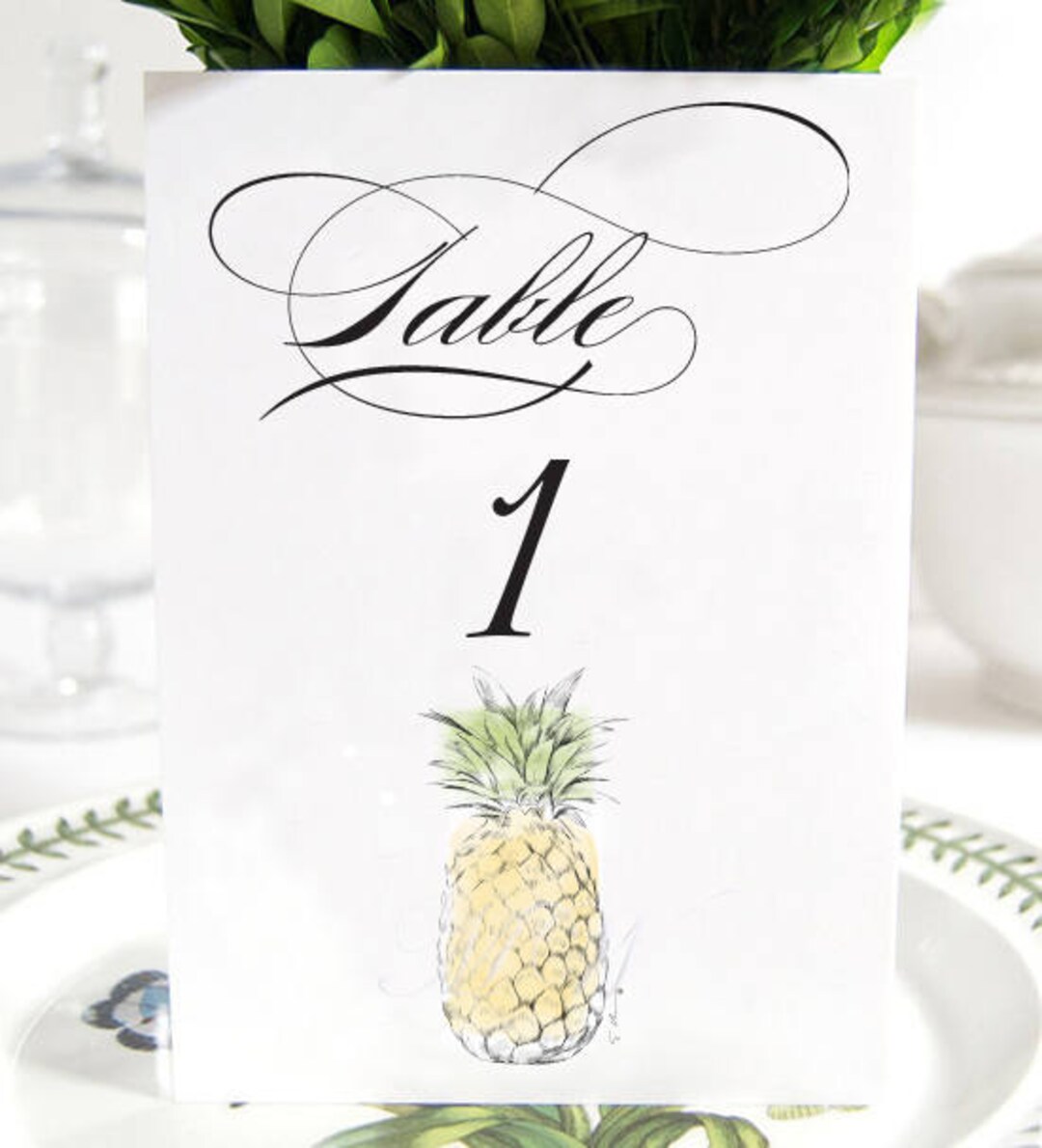 Pineapple Table Numbers, Hawaiian Themed Wedding, Beach (1-10) - Etsy