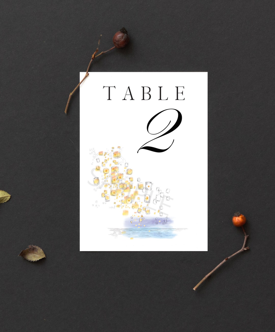 Tangled Lanterns Inspired Table Numbers, Fairytale Wedding Tables ...