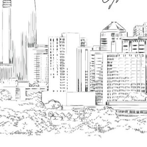 Atlanta Skyline Thank You Cards, Personal Note Cards, Bridal Shower ...