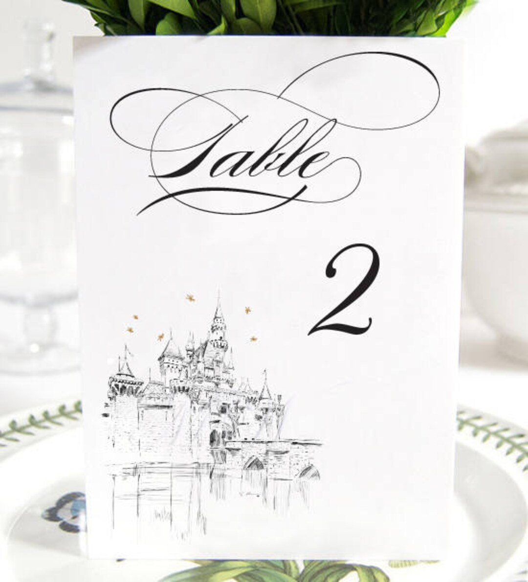 Disneyland Inspiredcastle, Fairytale Wedding, Disney Table Numbers (1 ...