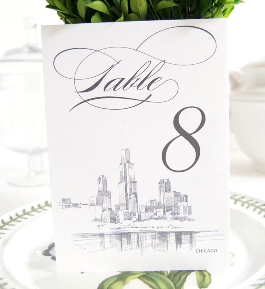 Chicago Skyline Table Numbers (1-10) - Etsy