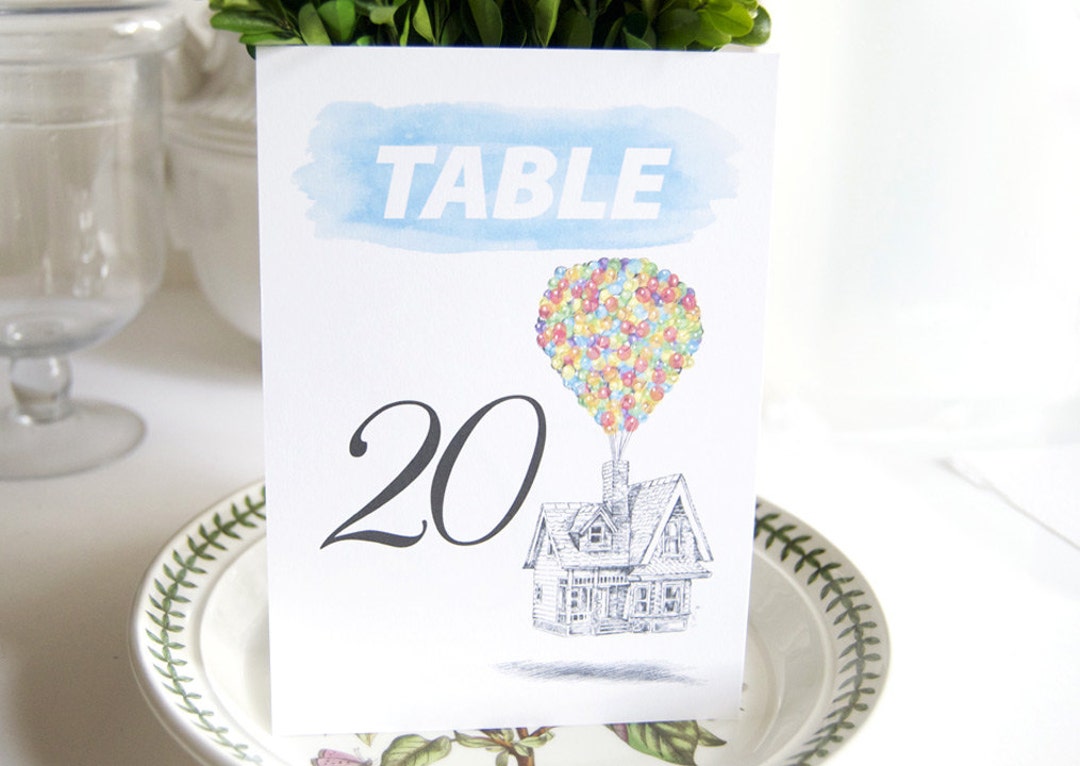 Disney Inspired UP House Theme Table Numbers (1-10) - Etsy