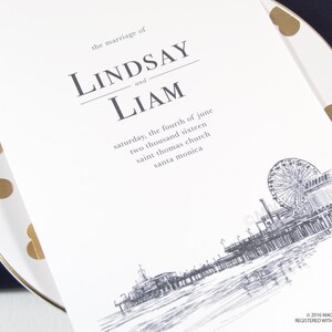Santa Monica Pier Skyline Wedding Programs (set of 25 Cards) - Etsy