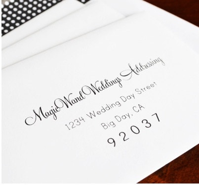 Guest Addressing for Wedding Invitation Envelopes (sold in Sets of 10 ...