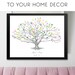 Pine Tree Thumbprint Guest Book Alternative, Wedding Guestbook Keepsake ...