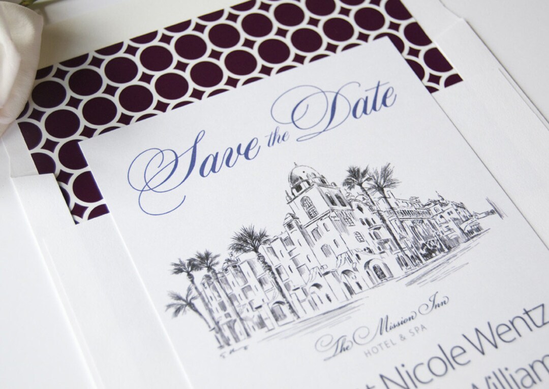 Mission Inn Hotel & Spa, Riverside Skyline Save the Date Cards (set of ...
